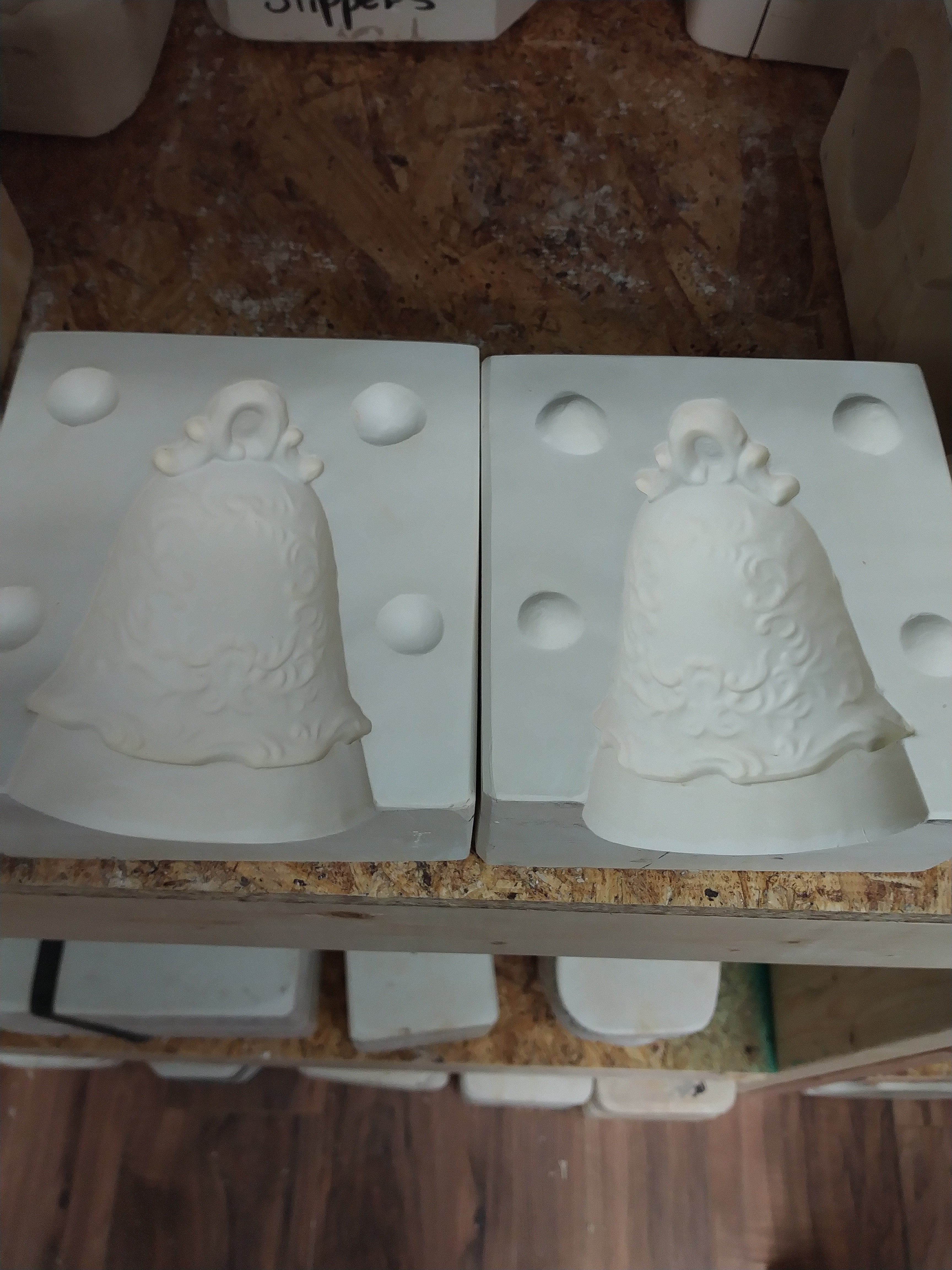 Ceramic Bisque - Fancy Bell with small scrollwork 61 by De-Lite | A ...