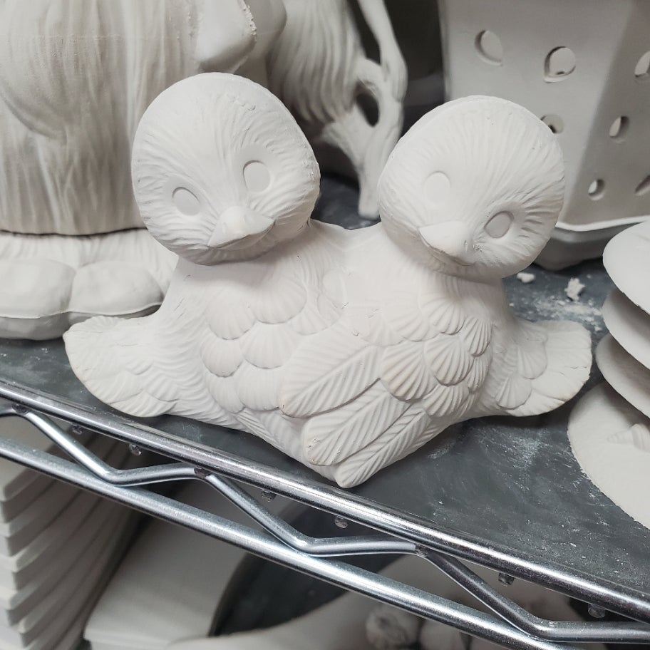 Ceramic Bisque - Bird - Parasol pal, Love bird pair D1659 by Dona's ...