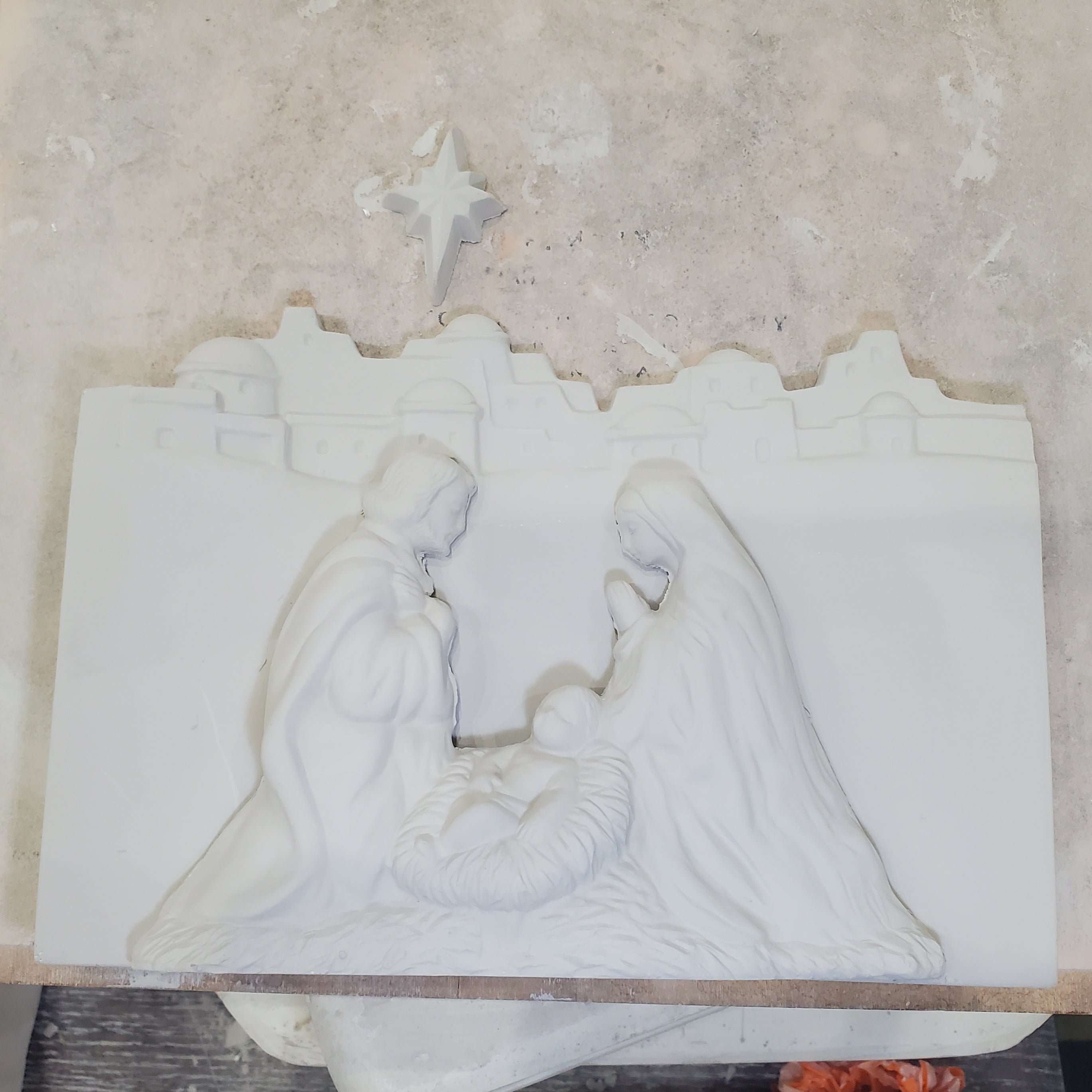 Nativity - Holy Family & Bethlehem backdrop for Shadow Box - S1512 | A ...