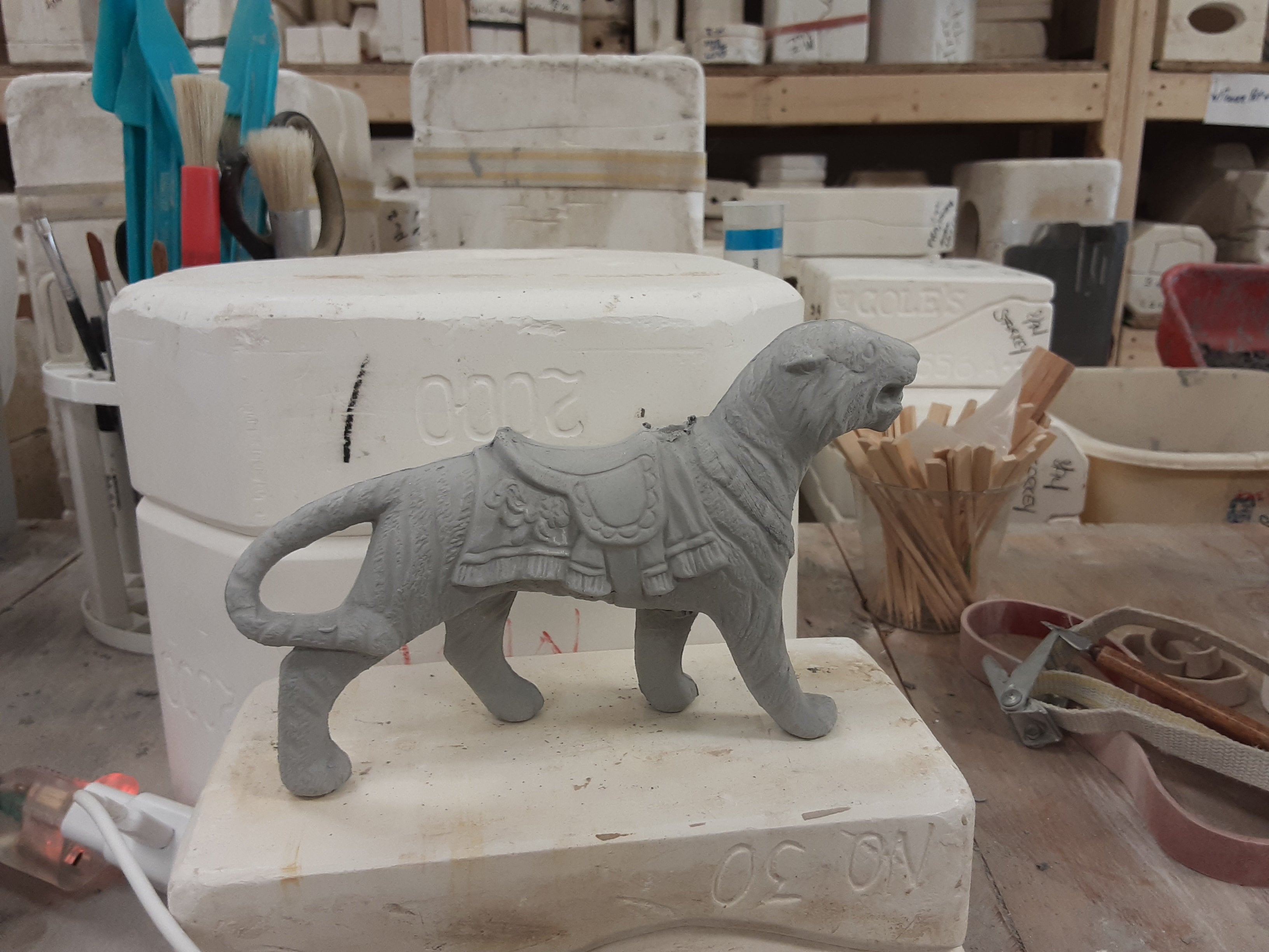 Ceramic Bisque - Carousel Tiger 1100 by Alberta's Molds Inc. | A Little ...